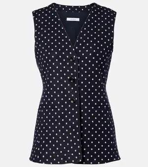 Max Mara Polka-dot Jersey Vest