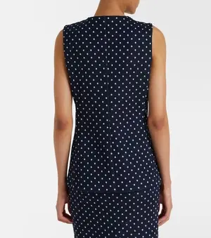 Max Mara Polka-dot Jersey Vest