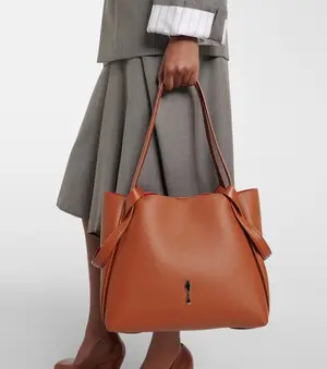 CHRISTIAN LOUBOUTIN Bettina Small Leather Tote Bag - Brown