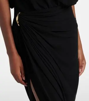 Sportmax Draped Asymmetric Midi Skirt