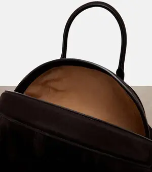 Alaïa Small Suede Top Handle Bag - Brown
