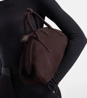 Alaïa Small Suede Top Handle Bag - Brown