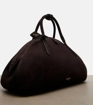 Alaïa Small Suede Top Handle Bag - Brown