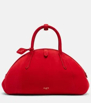 Alaïa Small Suede Top Handle Bag - Red