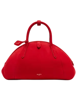Alaïa Small Suede Top Handle Bag - Red