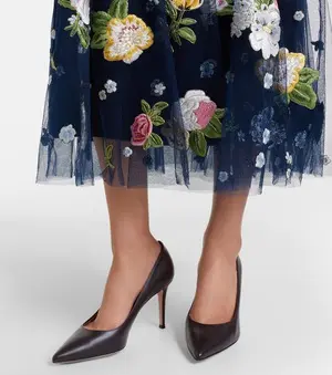Carolina Herrera Embroidered Cocktail Dress