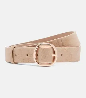 Gabriela Hearst Elster Suede Belt - Beige