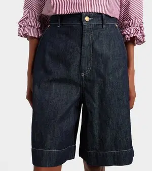 Max Mara Quadro Denim Bermuda Shorts