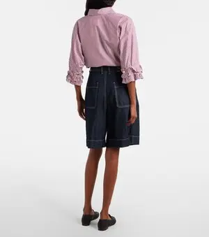 Max Mara Quadro Denim Bermuda Shorts