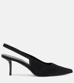 Max Mara Satin Slingback Pumps