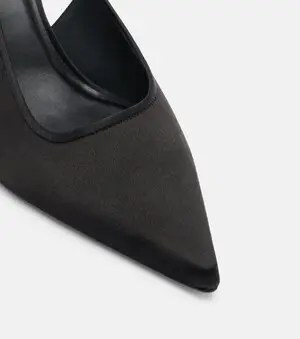 Max Mara Satin Slingback Pumps