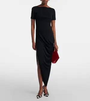 Jacquemus Sole Cutout Jersey Midi Dress