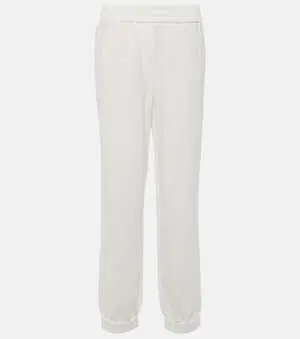Brunello Cucinelli Cotton Jersey Sweatpants - White