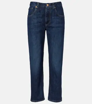 Brunello Cucinelli Cropped Straight Jeans - Blue