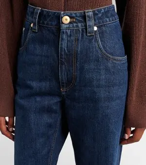 Brunello Cucinelli Cropped Straight Jeans - Blue