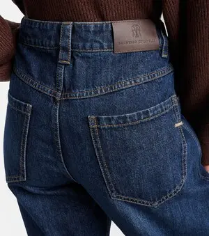 Brunello Cucinelli Cropped Straight Jeans - Blue