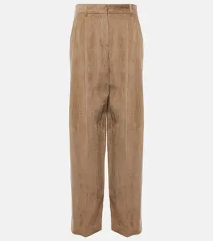 Brunello Cucinelli Cotton Corduroy Wide-leg Trousers - Brown