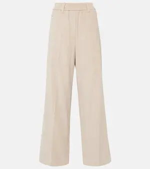 Brunello Cucinelli Cotton Corduroy Wide-leg Pants - Brown