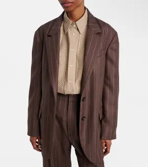 Brunello Cucinelli Belted Virgin Wool Blazer