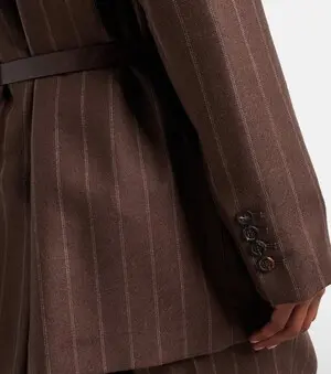 Brunello Cucinelli Belted Virgin Wool Blazer