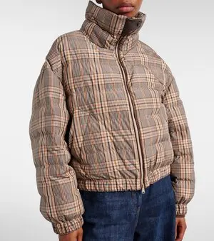 Brunello Cucinelli Checked Down Jacket