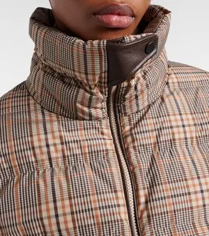 Brunello Cucinelli Checked Down Jacket