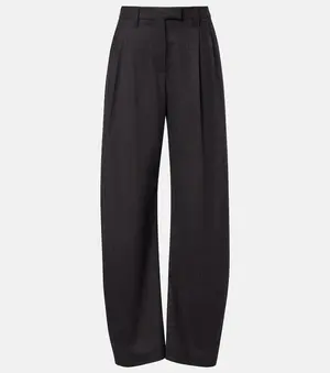 Brunello Cucinelli Virgin Wool Wide-leg Trousers - Grey