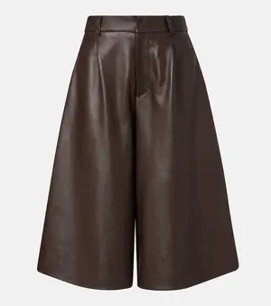 Brunello Cucinelli Leather Bermuda Shorts - Brown