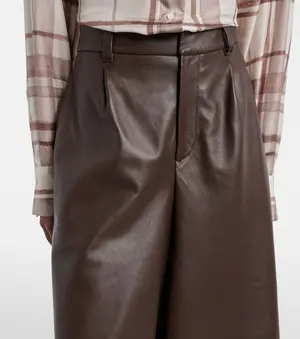 Brunello Cucinelli Leather Bermuda Shorts