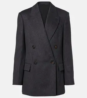 Brunello Cucinelli Double-breasted Wool Jacket - Grey