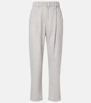 Brunello Cucinelli Monili Wool Tapered Pants