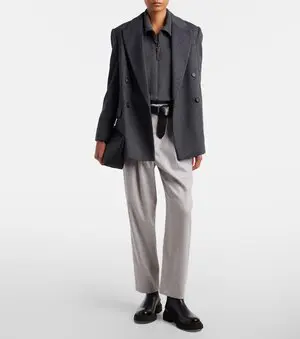 Brunello Cucinelli Monili Wool Tapered Pants