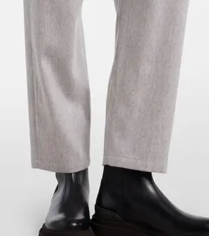 Brunello Cucinelli Monili Wool Tapered Pants