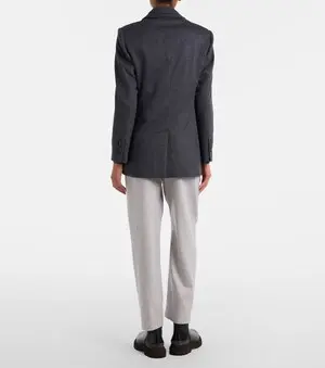 Brunello Cucinelli Monili Wool Tapered Pants