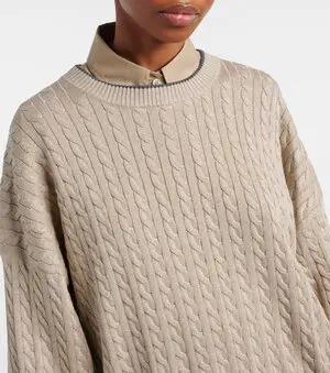 Brunello Cucinelli Cable-knit Metallic Cotton-blend Vest