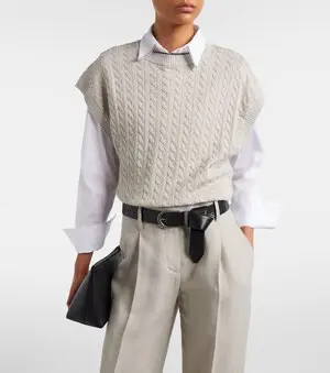 Brunello Cucinelli Cable-knit Cotton-blend Sweater