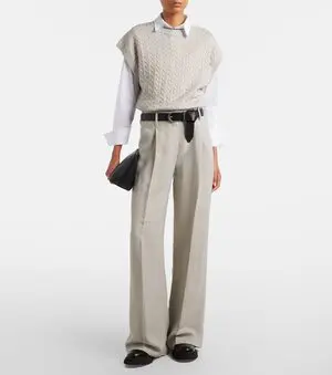 Brunello Cucinelli Cable-knit Cotton-blend Sweater