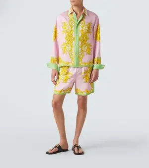 Versace Printed Silk Shorts