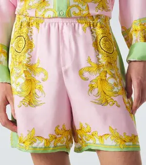 Versace Printed Silk Shorts