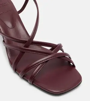 Brunello Cucinelli Monili Leather Slingback Sandals