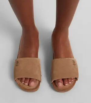 Brunello Cucinelli Suede Clogs - Beige