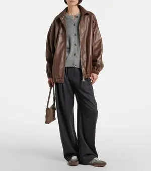Brunello Cucinelli Monili Metallic Leather Sneakers