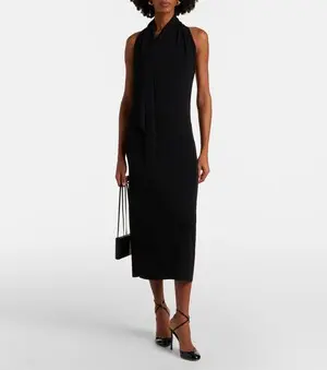 Altuzarra Mitchell Scarf-detail Midi Dress - Black