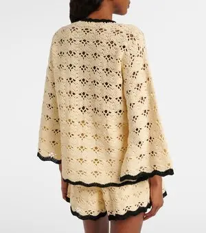 Zimmermann Aster Crochet Cotton Top