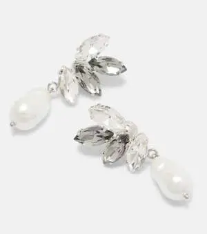 Erdem Embellished Faux Pearl Drop Earrings