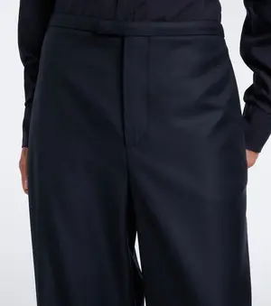 Gucci Wool Wide-leg Pants - Blue