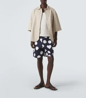 Jacquemus Polka-dot Cotton Poplin Shorts