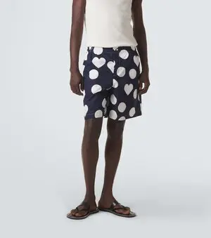 Jacquemus Polka-dot Cotton Poplin Shorts