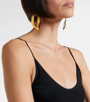 Saint Laurent Cassandre Jersey Midi Dress - Black