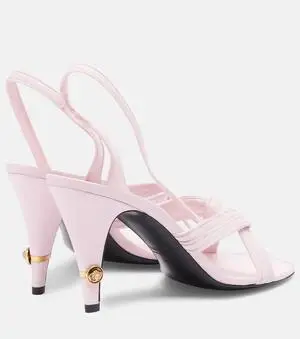 Versace Medusa Leather Slingback Sandals - Pink